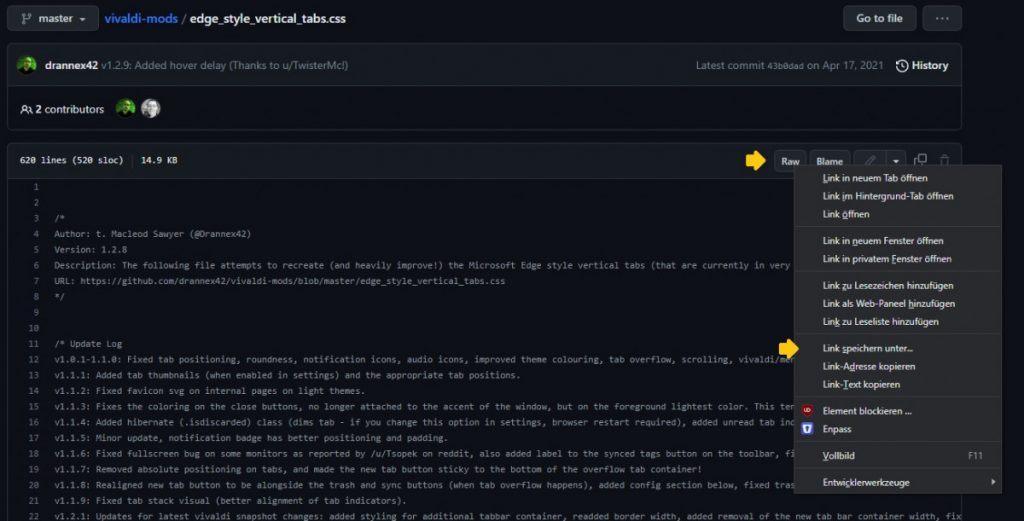 Vivaldi: Vertikale Tabs wie im Edge-Browser • dashdot